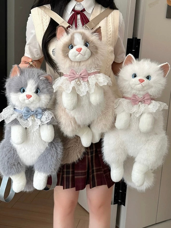 Plush Cat Backpack🐱 – NOTEMAN LOVELY STORE Co.,Ltd.